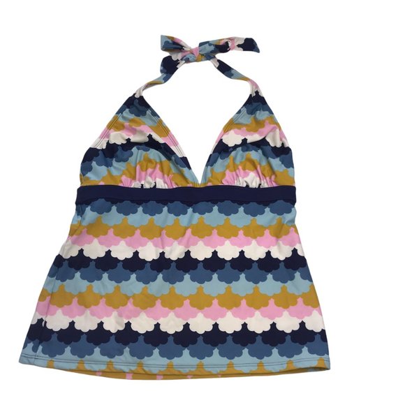Boden | Swim | Boden Swimsuit Tank Top Tankini Blue Pink Gold Tank Size ...